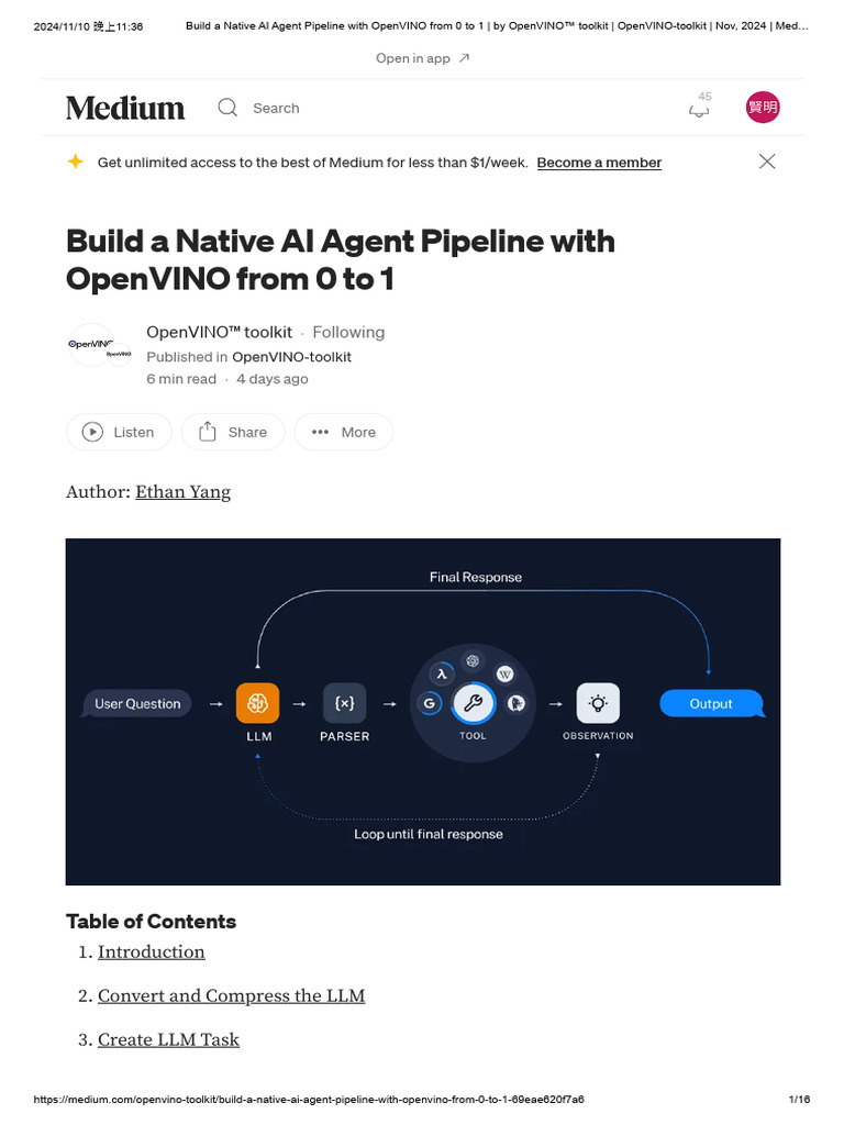 Build A Native Ai Agent Pipeline With Openvino From 0 To 1 By Openvino™ Toolkit Openvino