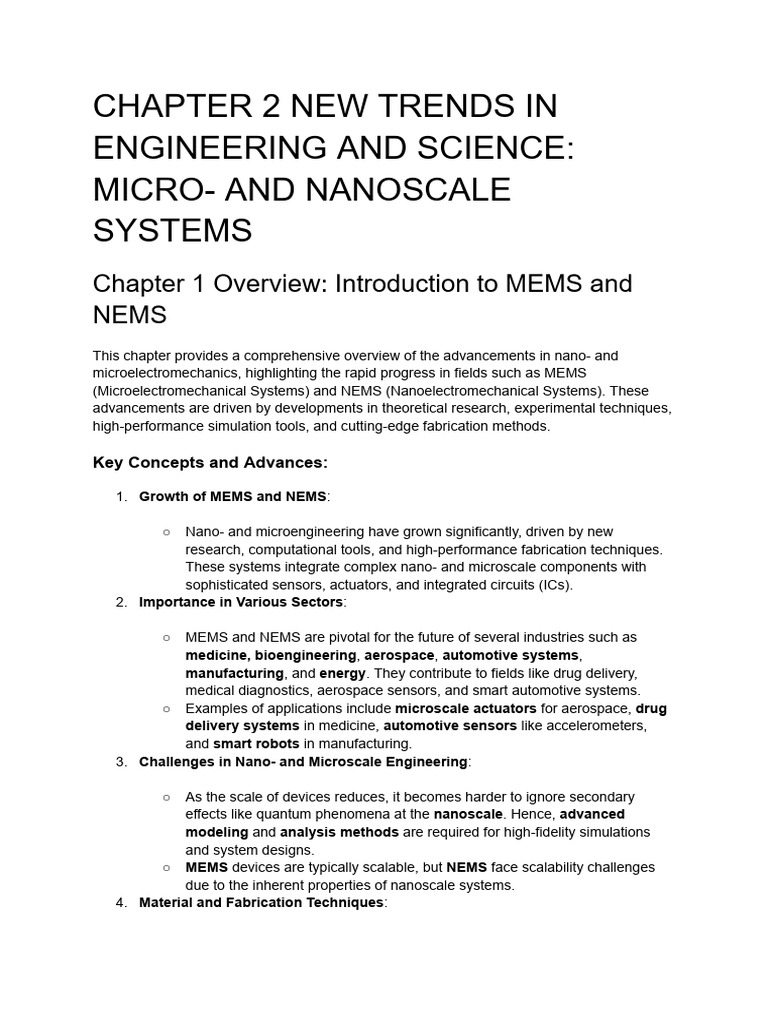 mems and nems part 1 | PDF | Physical Sciences | Materials Science