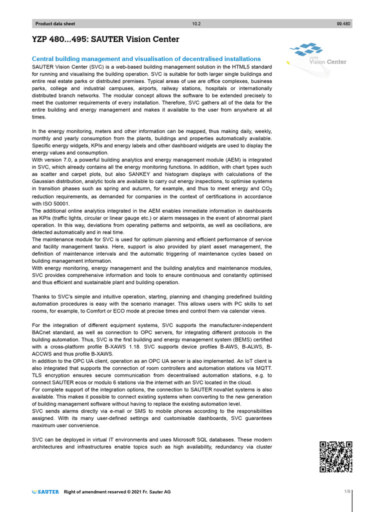 B.1 Sauter Vision Center | PDF | Microsoft Sql Server | Ip Address