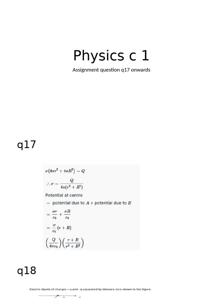 Physics c 1 | PDF