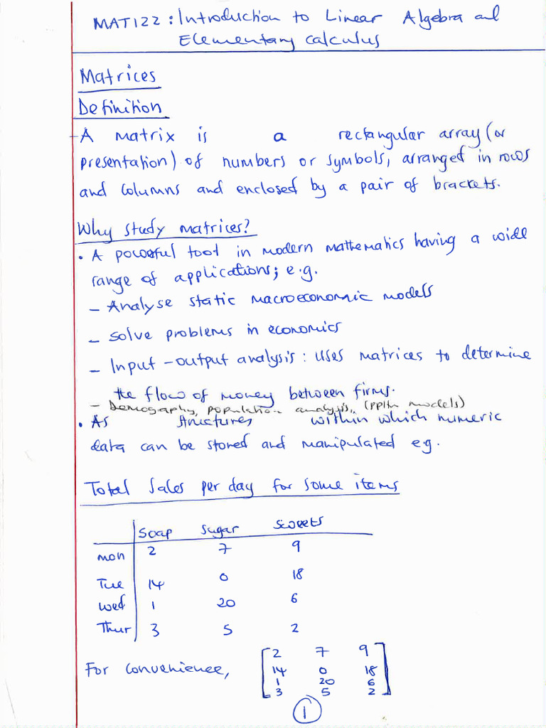 Intro_to_Linear_Algebra_Lecture_Notes[1] | PDF