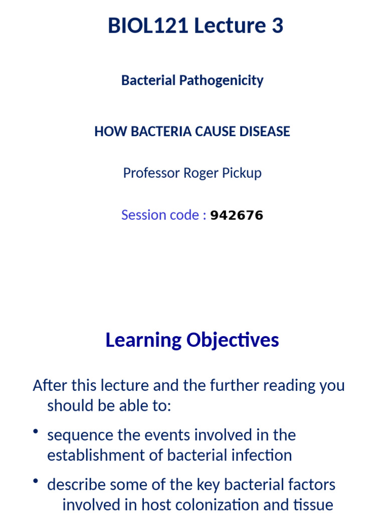 BIOL121 Lecture 3 2024-25 | PDF | Lipopolysaccharide | Bacteria