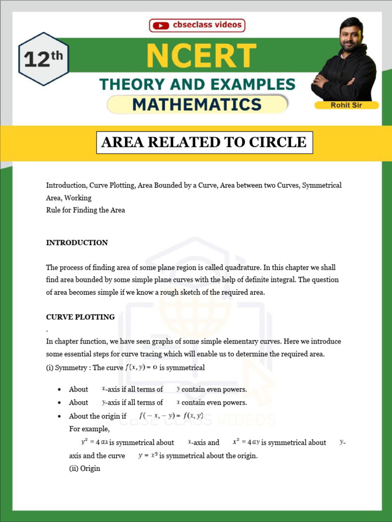 Area Related To Circle | PDF | Cartesian Coordinate System | Area