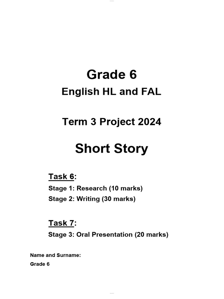 Grade-6-English Project-Term-3 | PDF | Fluency | Editing