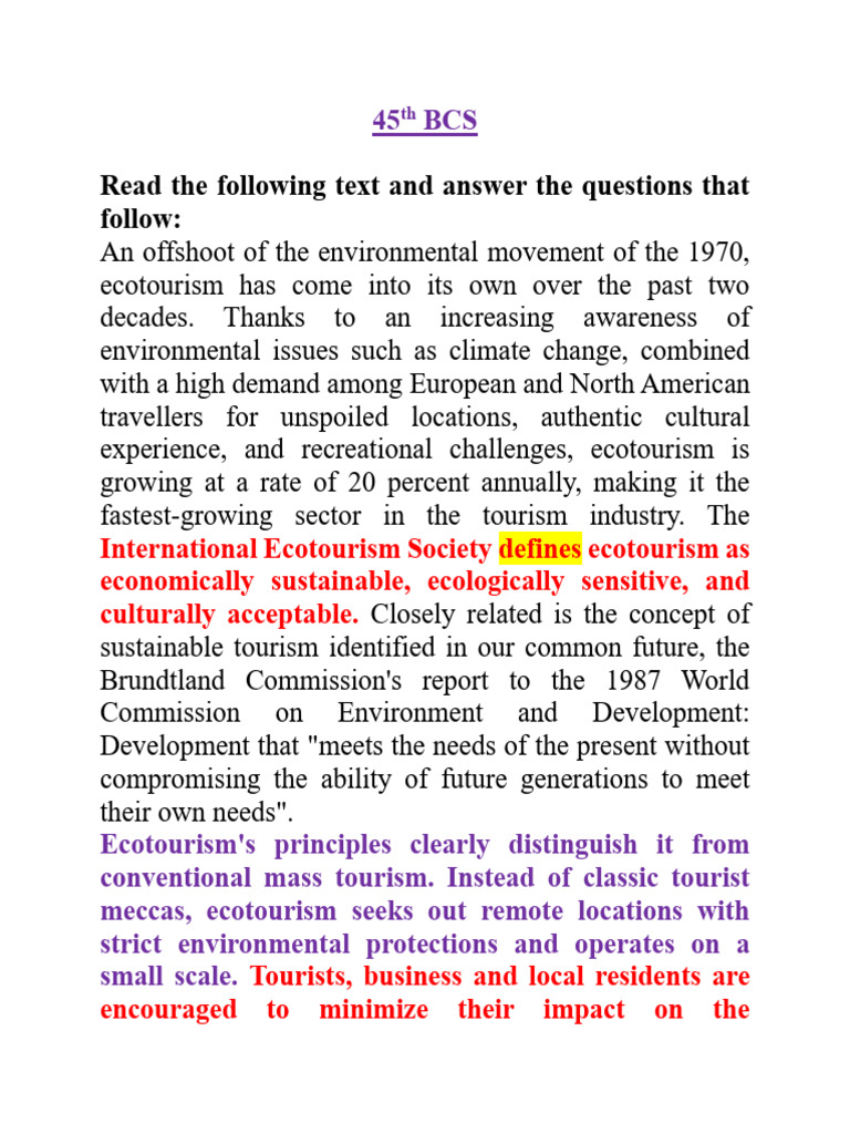 Ecotourism: Balancing Growth & Impact | PDF | Tourism | Sustainability