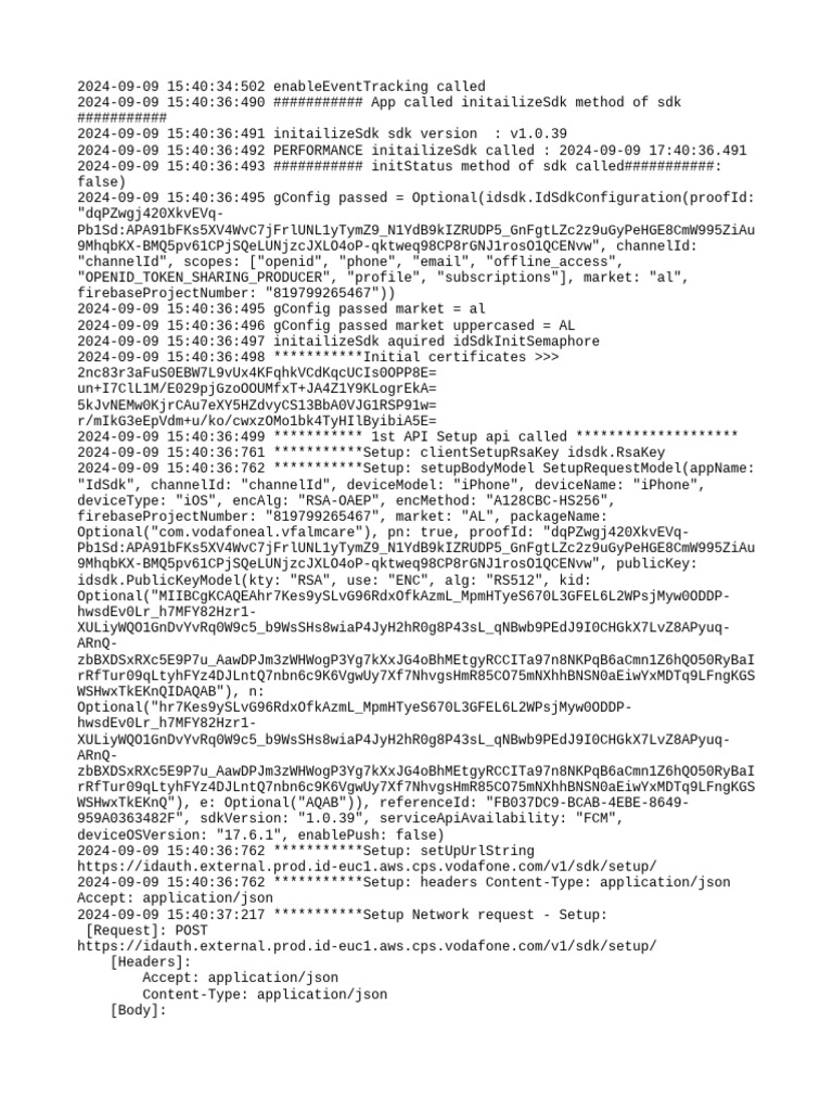 Id SDK Logs | PDF | Computer Security | Security