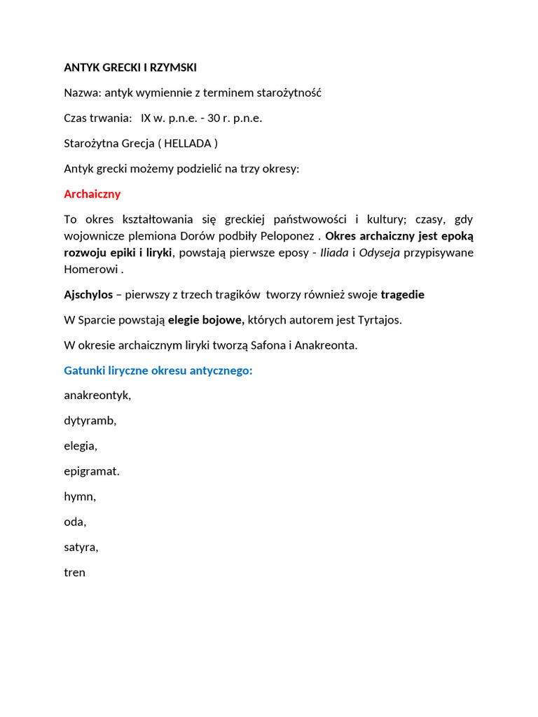 Dawid Antyk Grecki I Rzymski | PDF