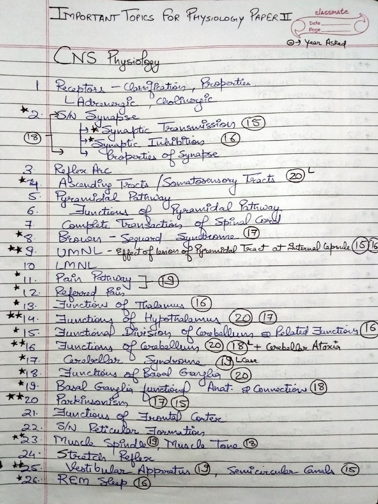 Physiology Paper 2 IMP | PDF