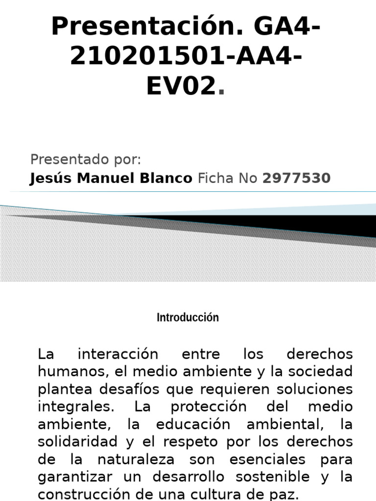 Presentación. GA4-210201501-AA4-EV02. | PDF | Desarrollo sostenible | Sustentabilidad