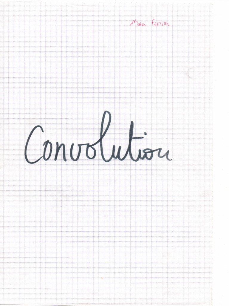 Chapitre 2 Convolution | PDF