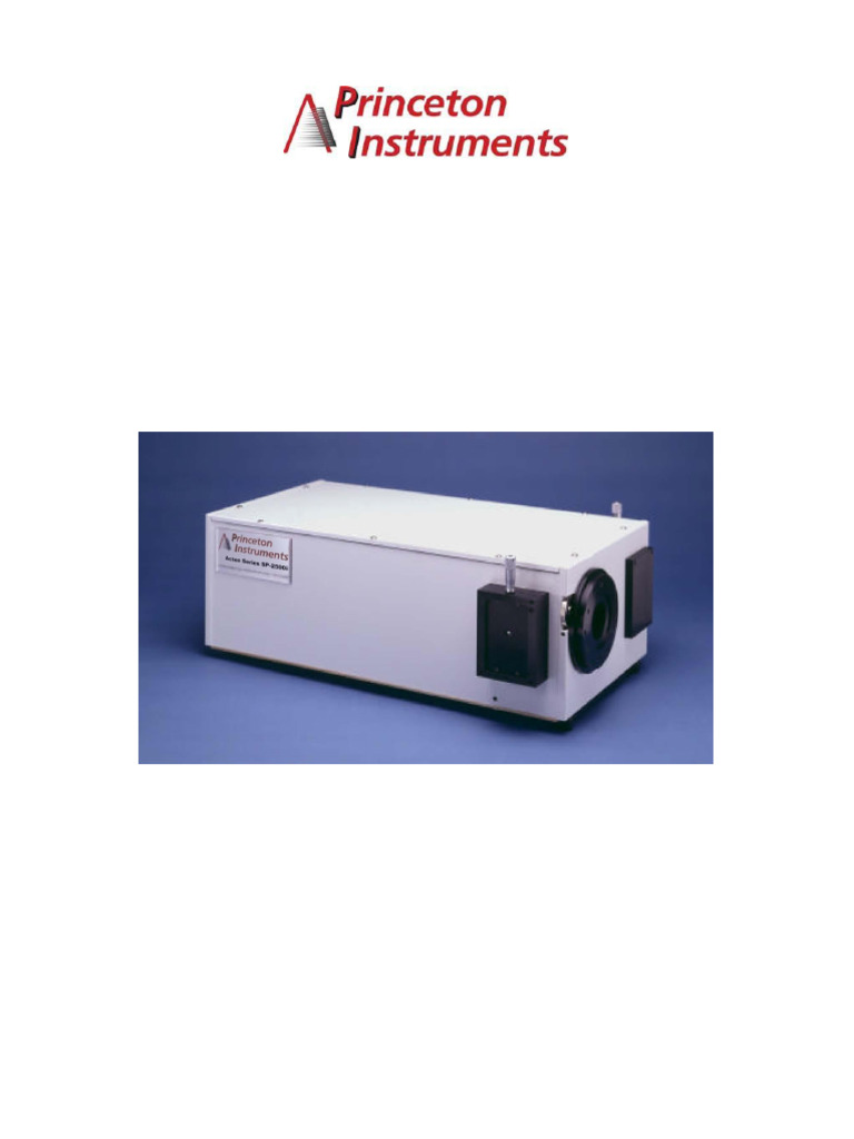 SP-2500i Monochromator Operating Guide | PDF | Optics | Electromagnetic ...