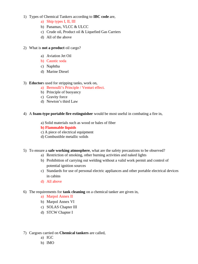 Proficiency in Oil Tanker Familiarization - 1 | PDF | Oil Tanker ...