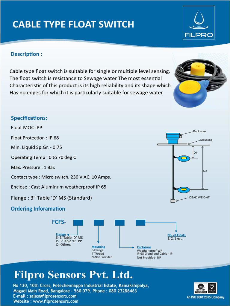 E.10 Cable-Float-Switch | PDF