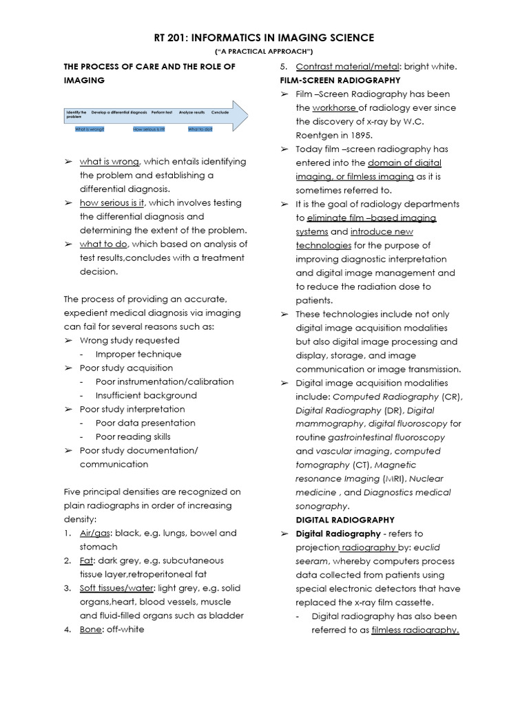 Informatics in Imaging Science Overview | PDF | Computer Network ...