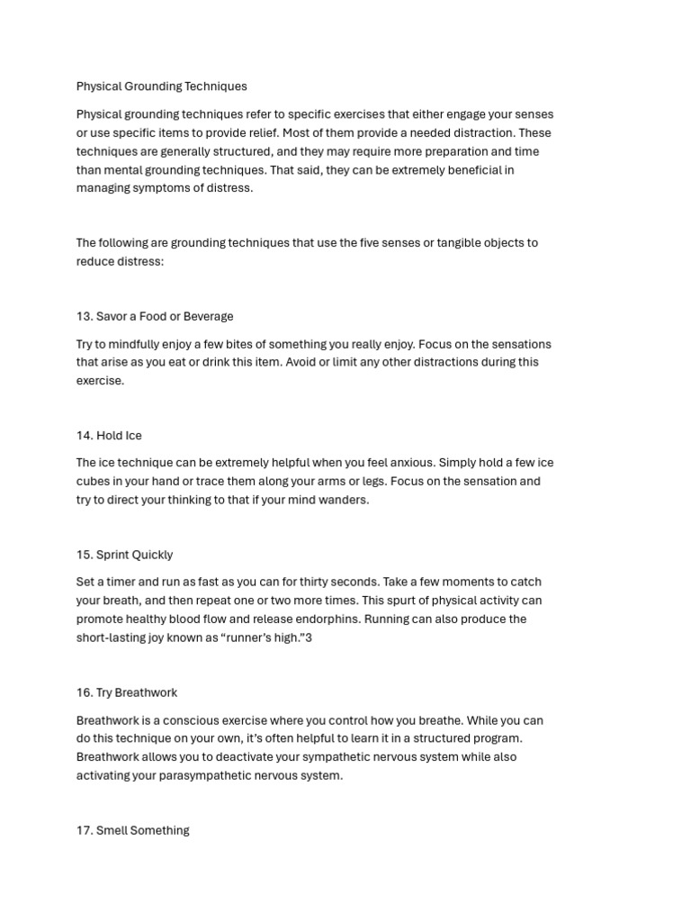 Grounding Tech 2 | PDF | Mental Health | Laughter