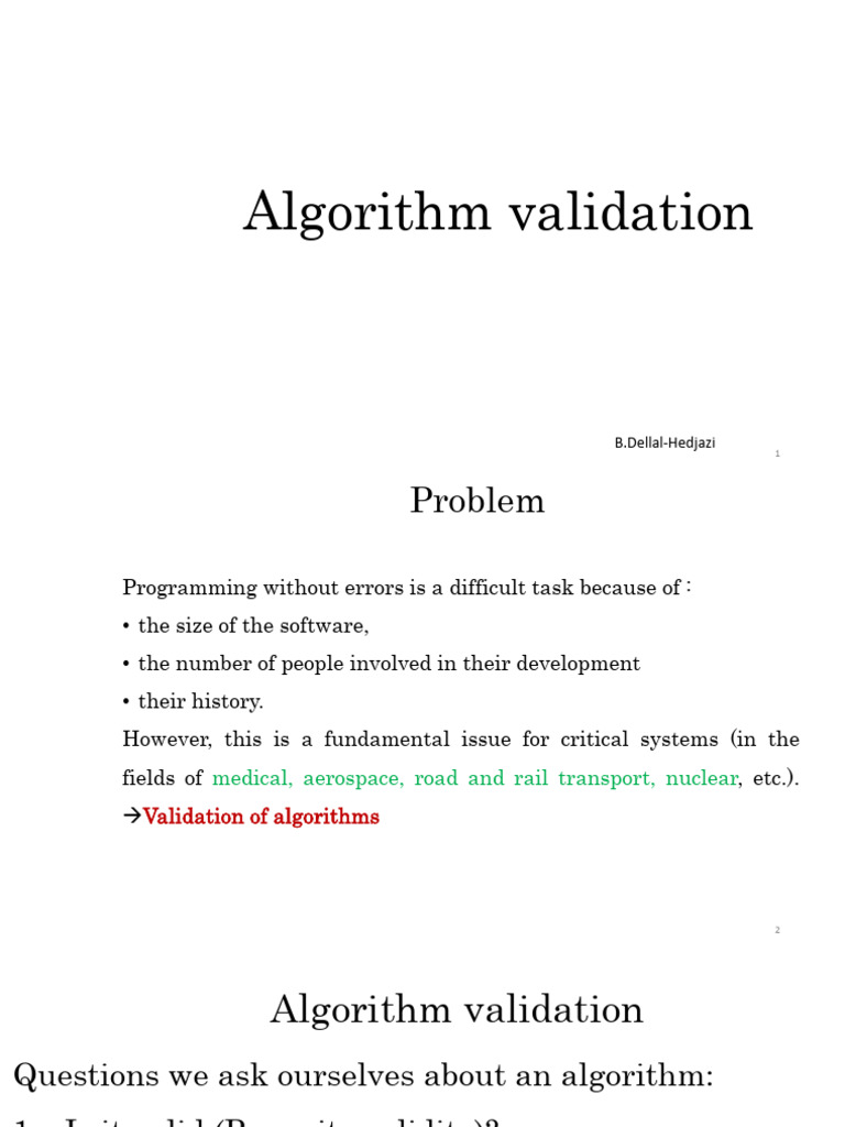 2 Algorithm Validation 24 25 En Pdf Algorithms Control Flow