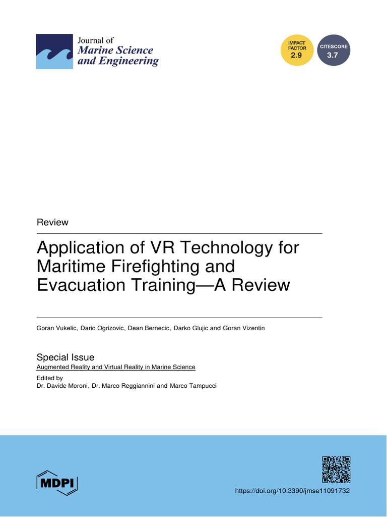Application of VR Technology for Maritime Firefighting and Evacuation Training—A Review | PDF ...