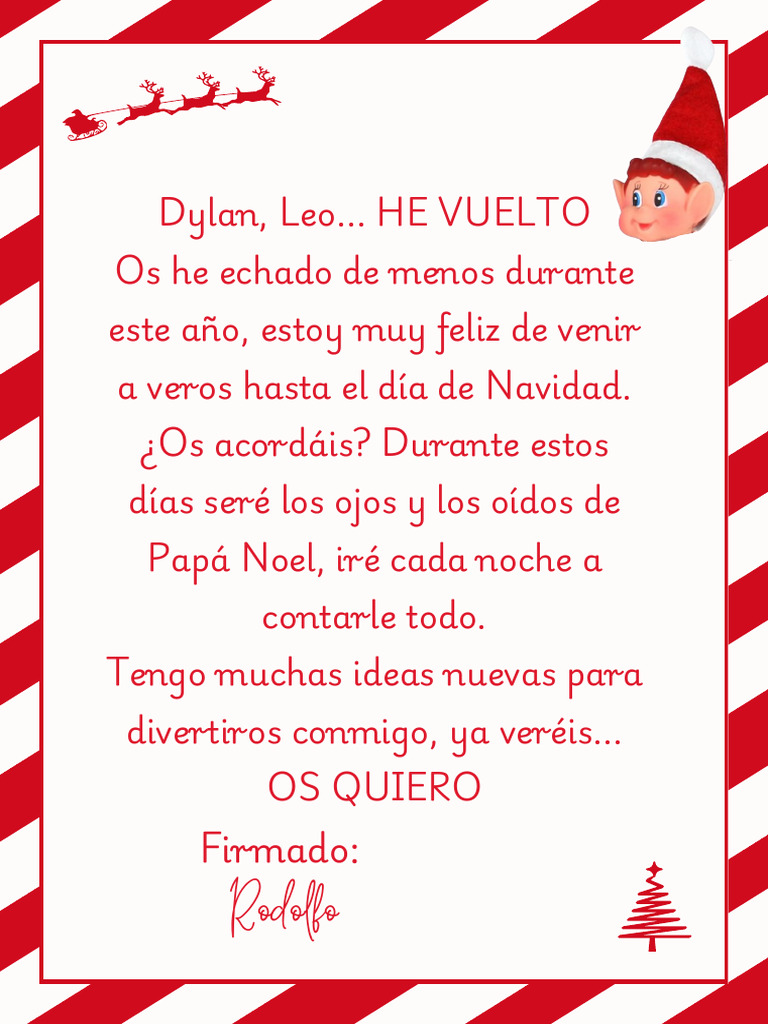 Carta Elf de Llegada | PDF