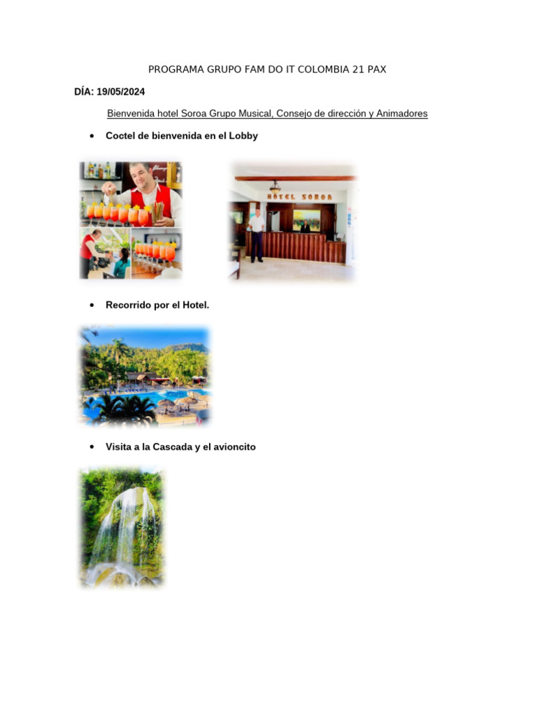 Programa Grupo Fam Do It Colombia 2024 | PDF
