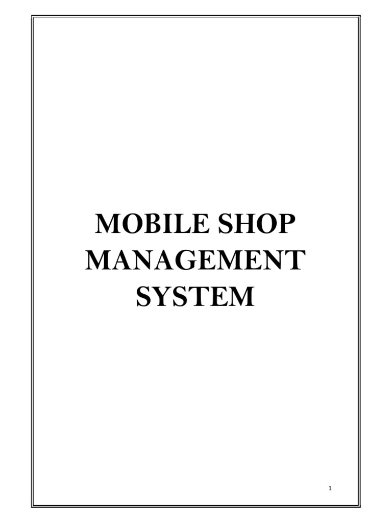 Mobile Shop Management Software | PDF | Databases | Computer Programming
