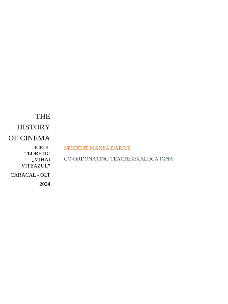 THE HISTORY OF CINEMA | PDF | Cinema Of The United States
