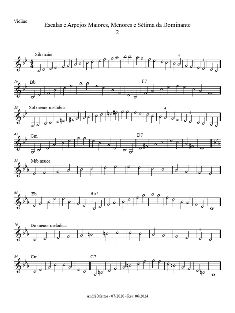 Escalas Arpejos Sib Mib | PDF