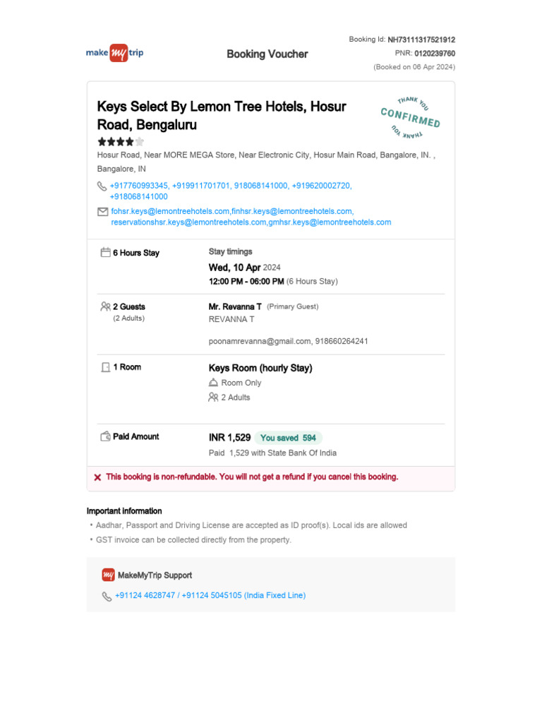 NH73111317521912 E-Voucher | PDF