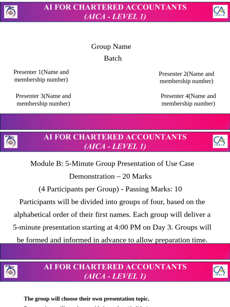 AICA Presentation Template | PDF