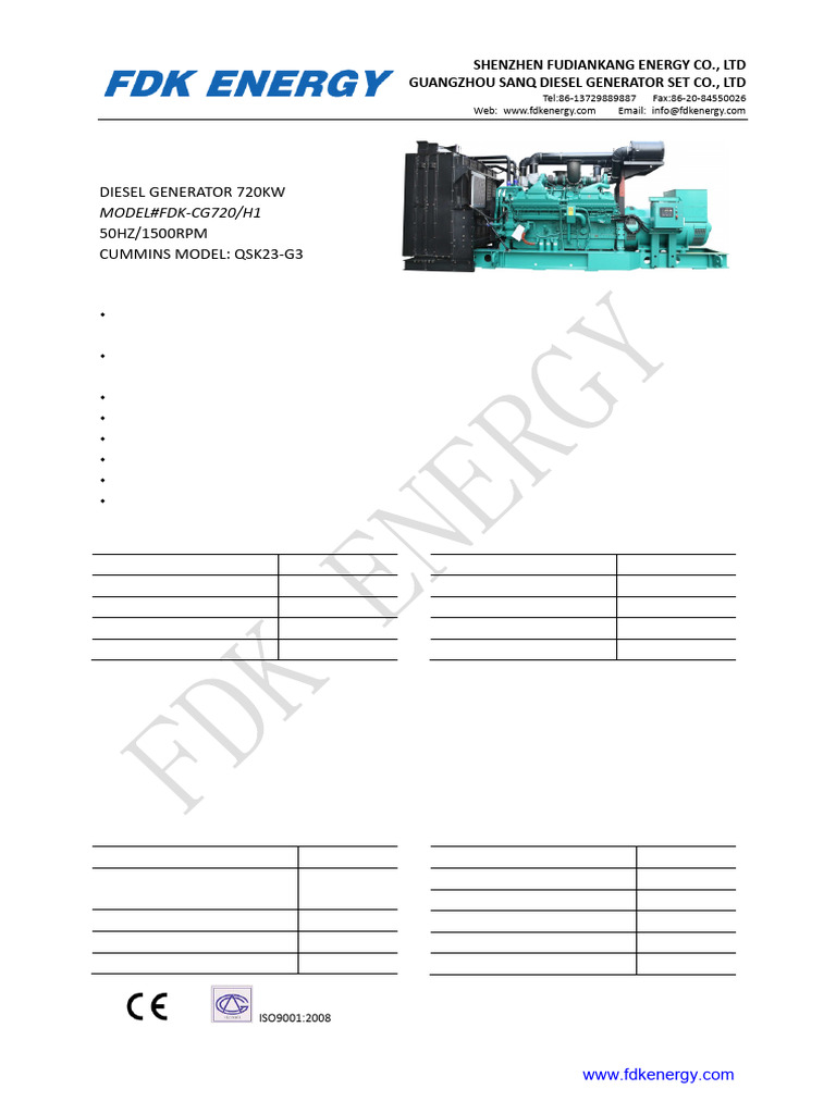 CG720-H1-Cummins-qsk23-g3 | PDF | Diesel Engine | Engines