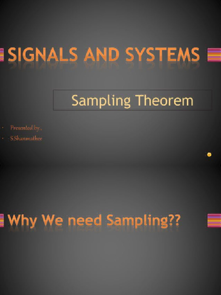 Sampling Theorem | PDF