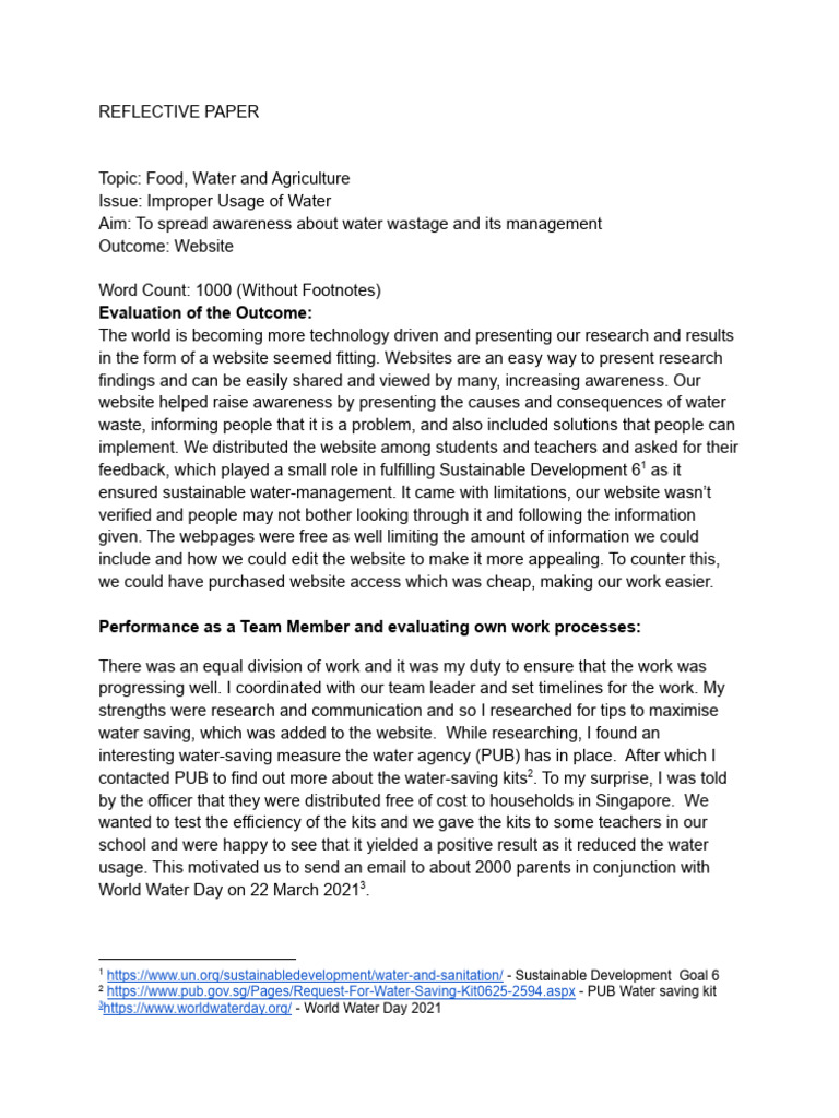 Reflective - Paper - Docx - Absgilb | PDF