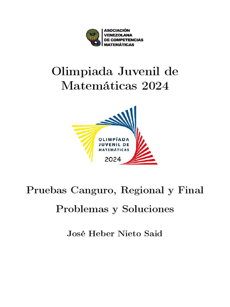 Olimpiada Juvenil Matemáticas 2024 | PDF