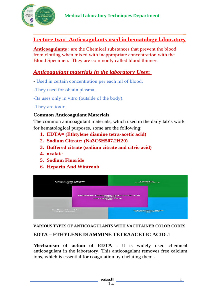 MUCLecture 2023 12173998 | PDF | Coagulation | Platelet
