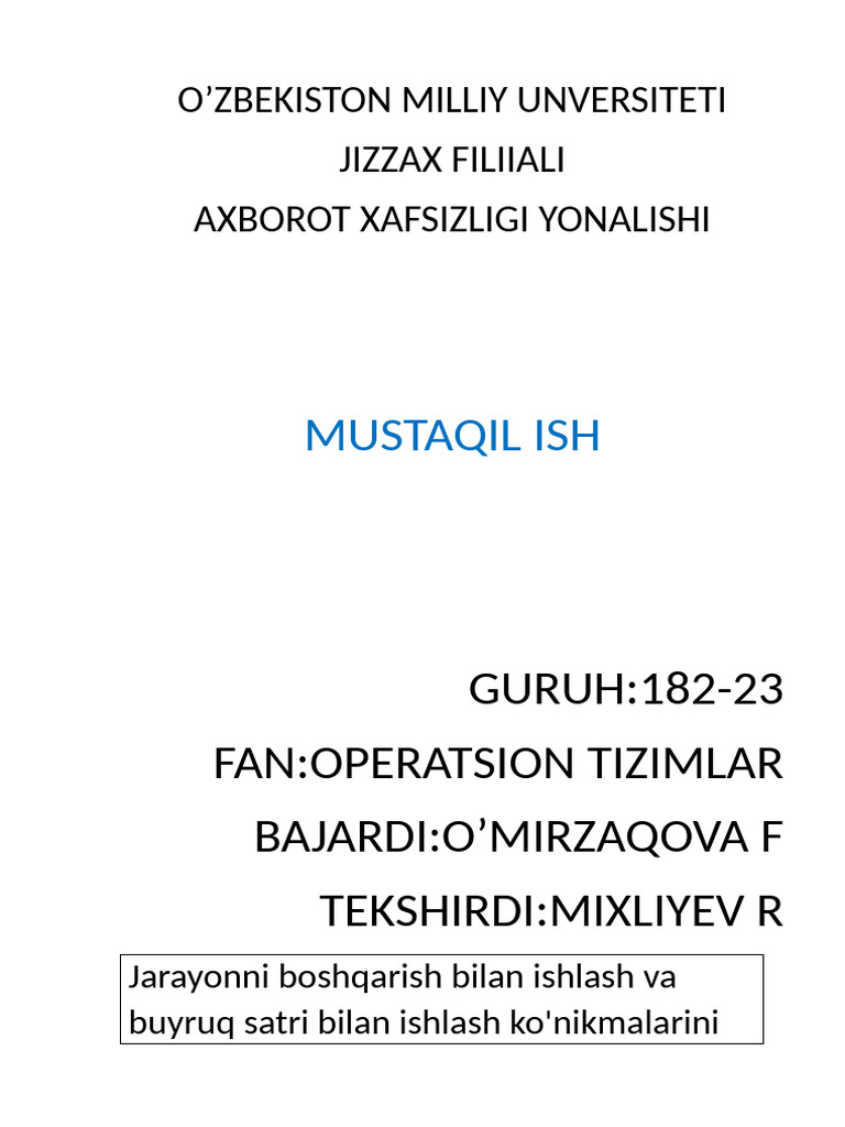 operatsion tizimlar f.docx 2222 | PDF