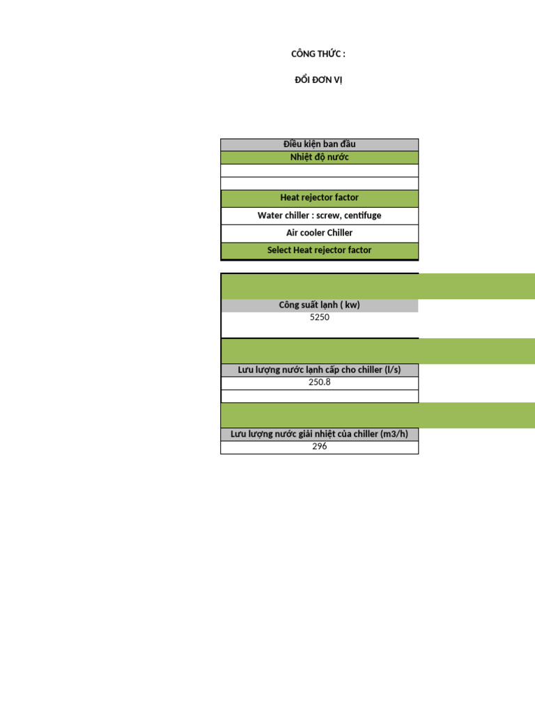 Tinh Toan Luu Luong Bom Chiller | PDF