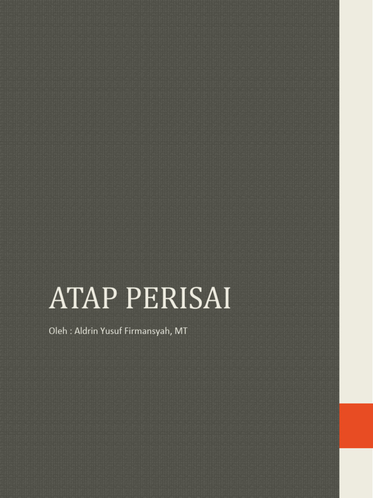 Rencana dan Komponen Atap Perisai | PDF