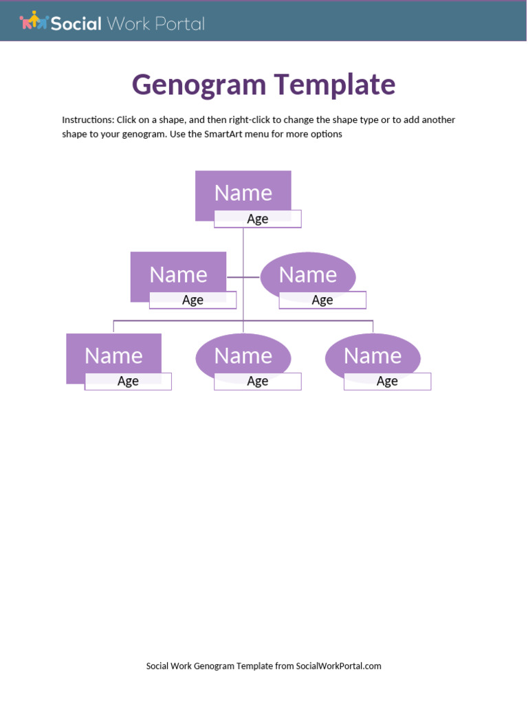 Social Work Portal Genogram Template | PDF