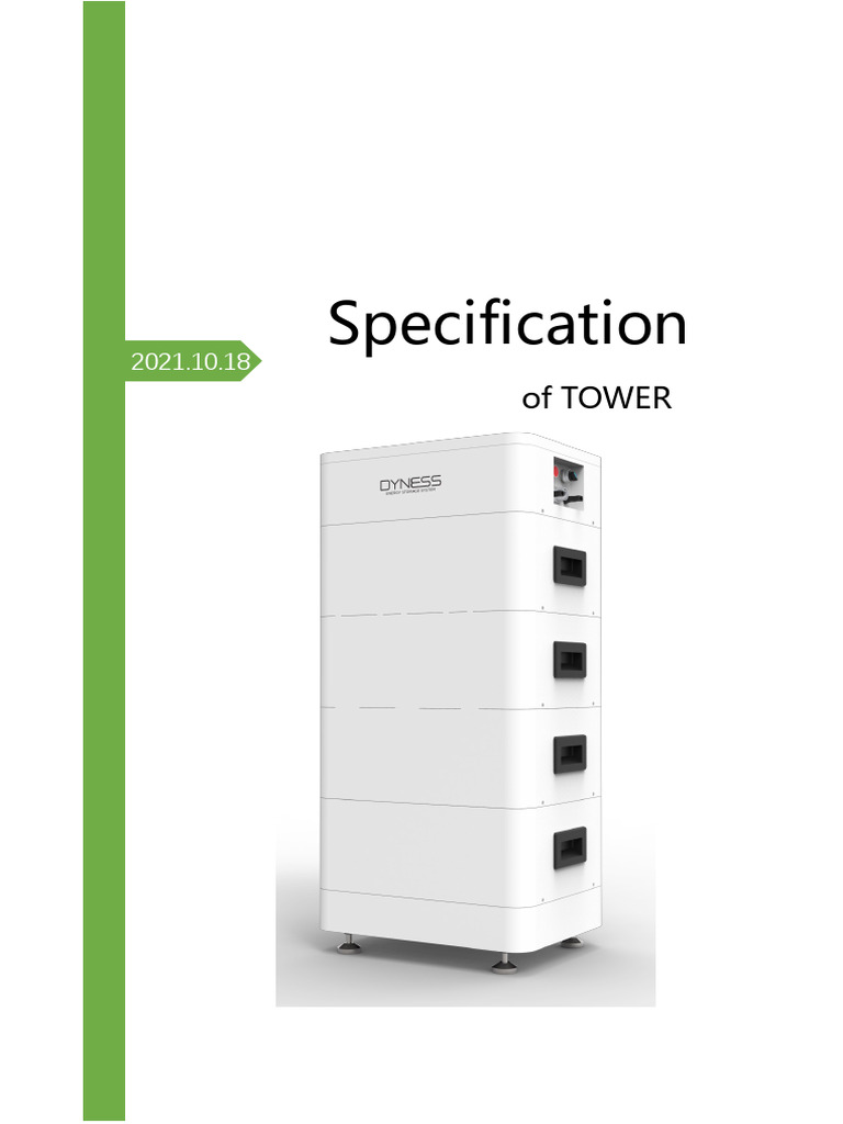 Tower Technical Specification | PDF | Power Inverter | Battery ...