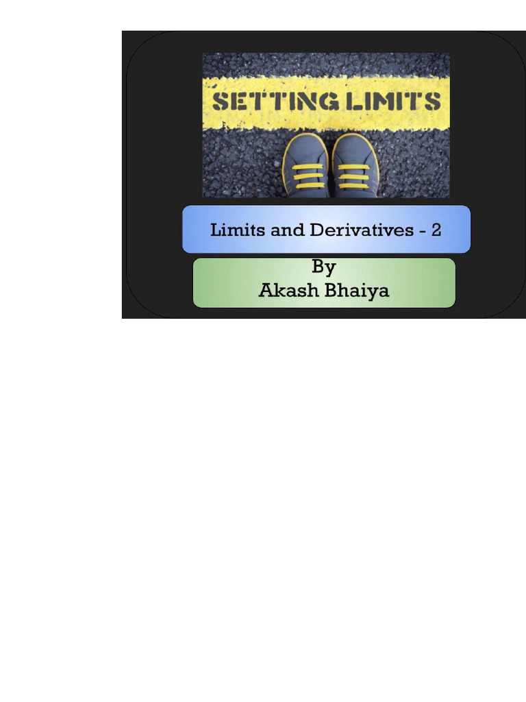 Limits and Derivatives Concepts Explained | PDF