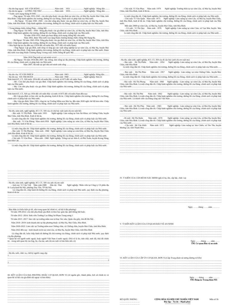 Ban Tham Tra Xac Minh Ly Lich | PDF