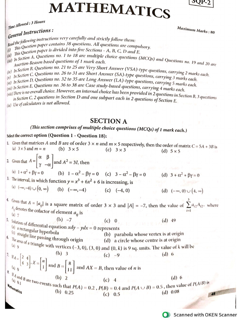 Sample Paper 2 | PDF