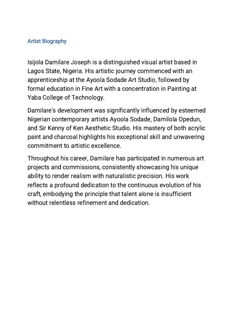 Isijola Damilare Portfolio 1 | PDF