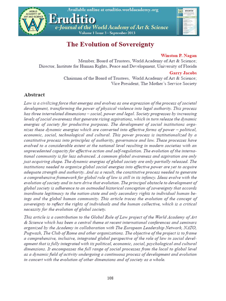 The Evolution of Sovereignty | PDF | Sovereignty | Jurisprudence