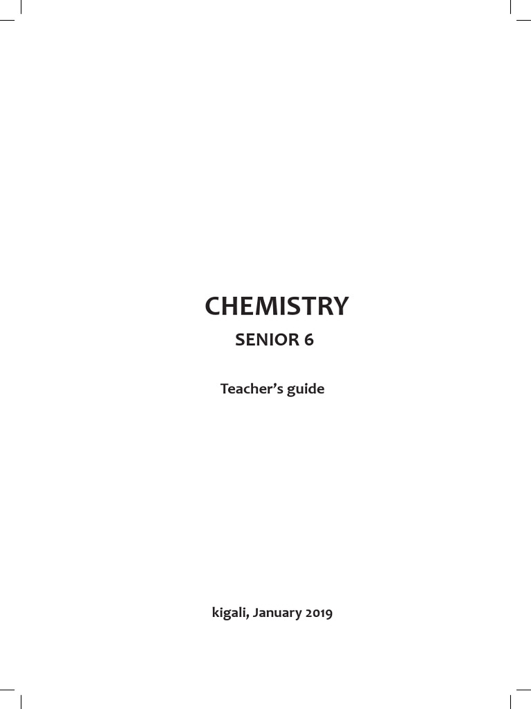 Chemistry S6 TG | PDF | Educational Assessment | Learning