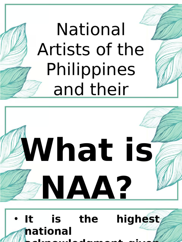 L5.-National-Artist (Naa) | PDF | Philippines
