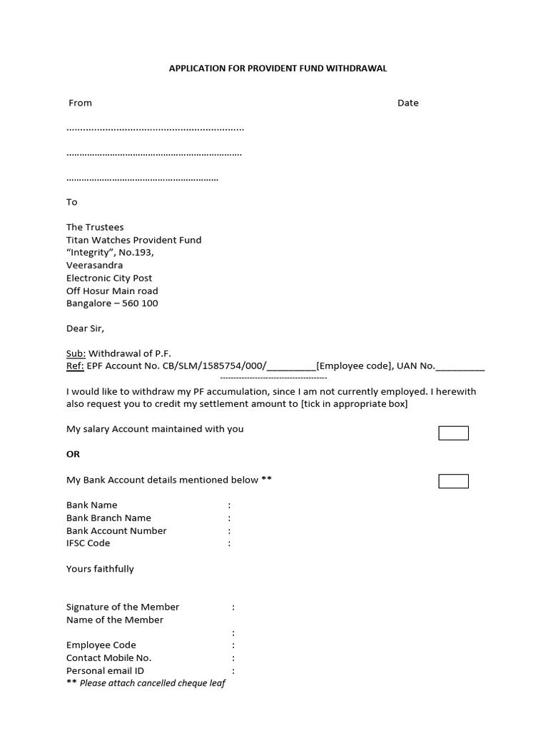 Epf-Withdrawal Form Teal | PDF