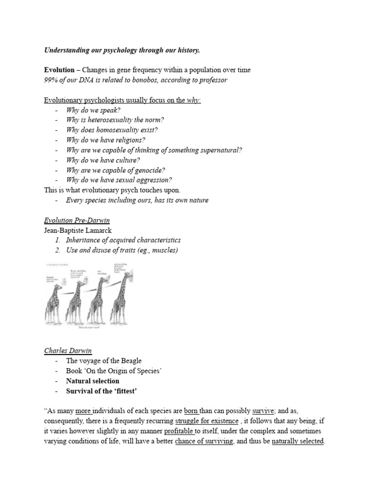 Evolutionary Psychology Explained | PDF | Natural Selection | Evolution
