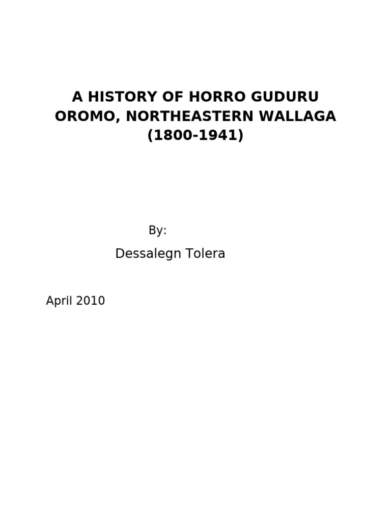 Horro-GuduruTHESIS 1 | PDF | Cattle | Agriculture