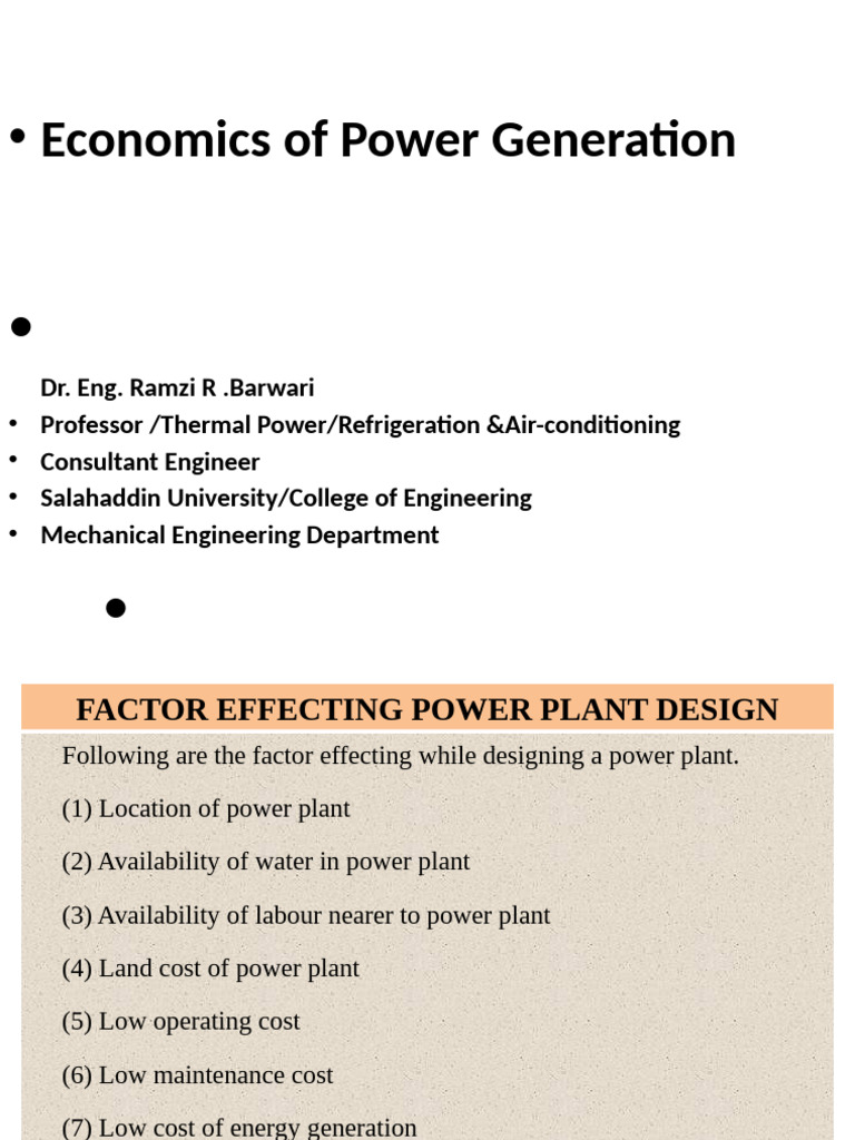 Power Plant Design Cost Factors | PDF | Power Station | Interest