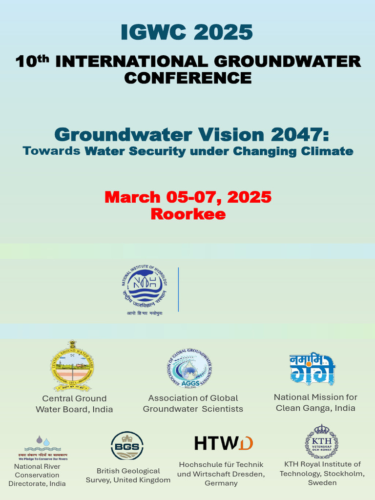 IGWC 2025 Brochure Nov 24 2024 | PDF | Groundwater | Earth Sciences